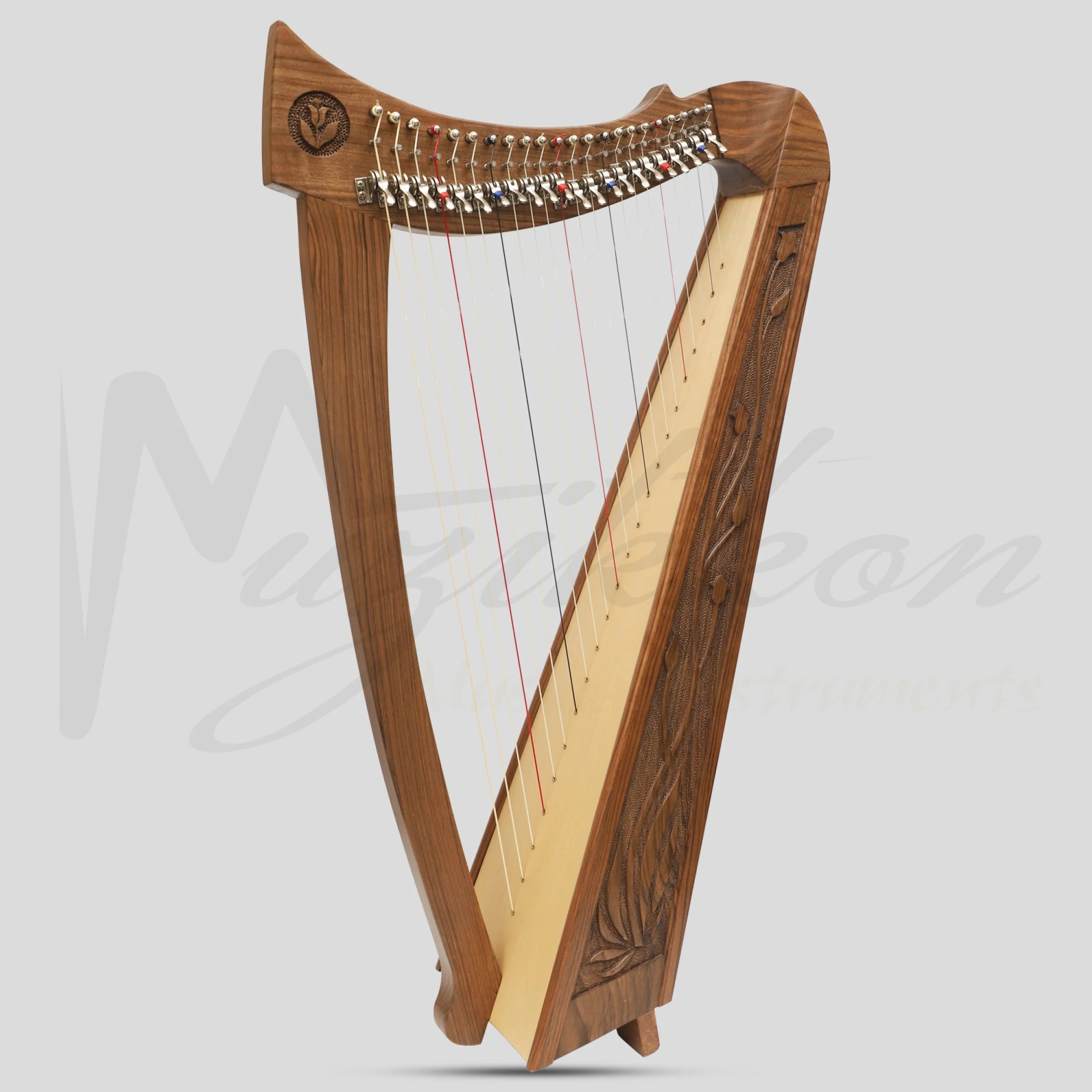 22 String Trinity Crested Harp, Celtic Lap Harp – Muzikkon