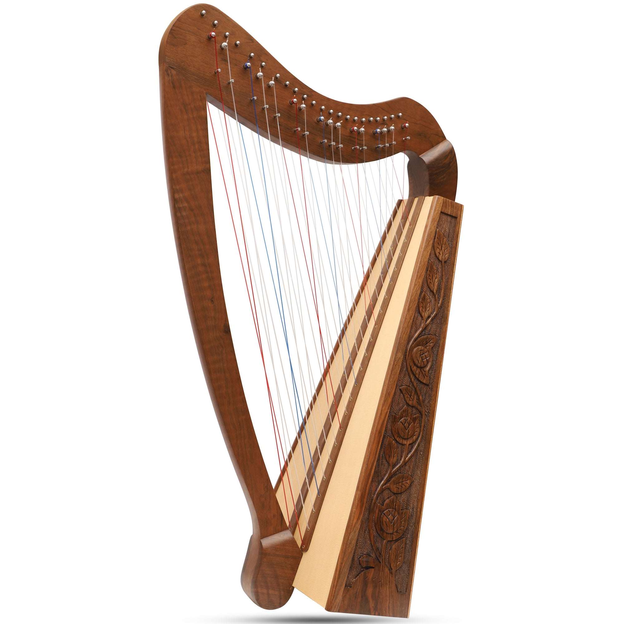 Cross Strung Harp, 38 String Walnut - Solid Walnut Cross Strung Harp 38 ...