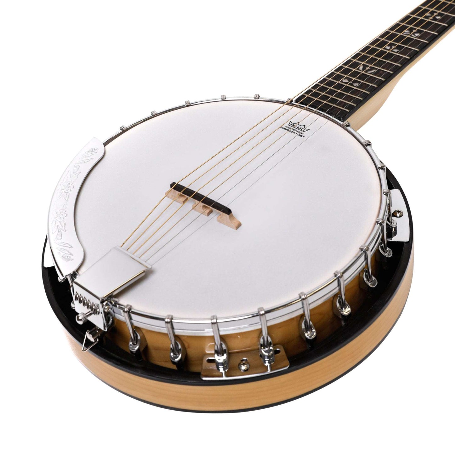 Heartland 6 String Deluxe Irish Banjo 24 Bracket with Closed Solid Back ...