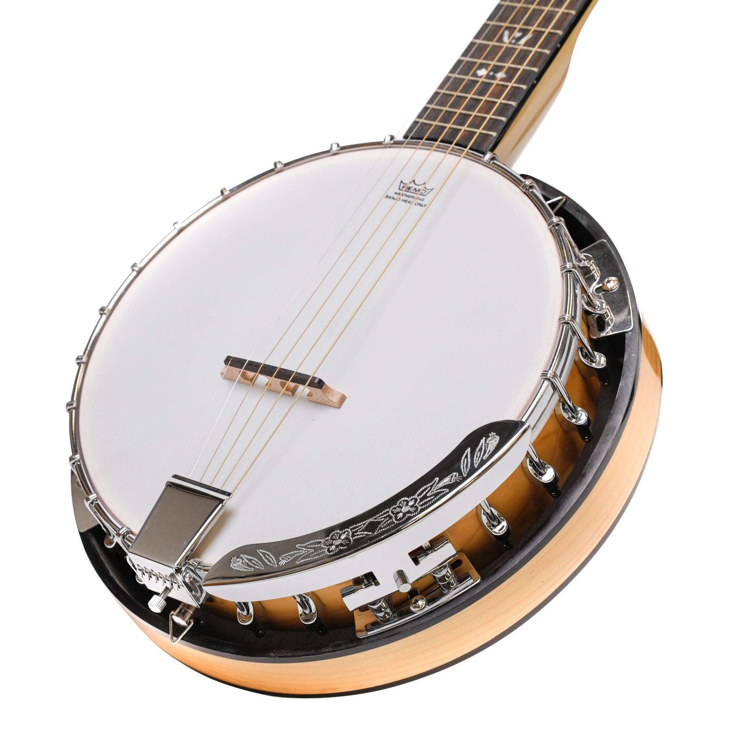 Heartland 6 String Deluxe Irish Banjo Left Handed, 24 Bracket with ...