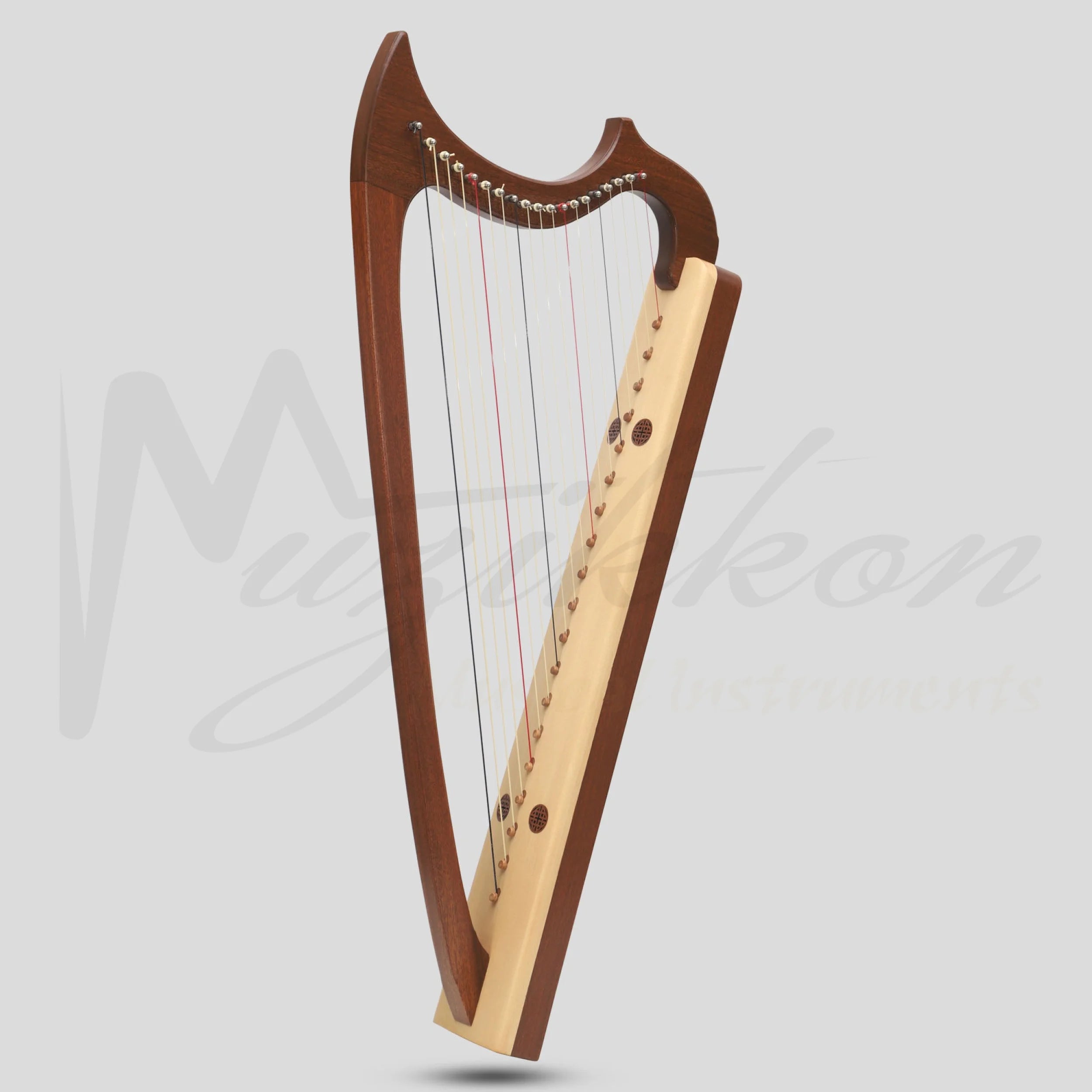 Muzikkon Gothic Harp 19 String Rosewood