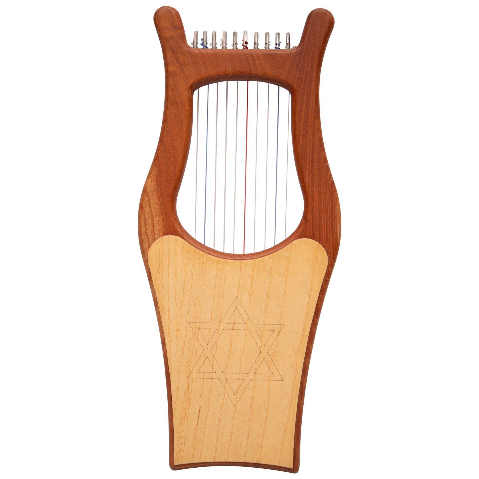 strings-kinnor harp-Muzikkon Mini Kinnor Harp, 10 Strings Red Cedar