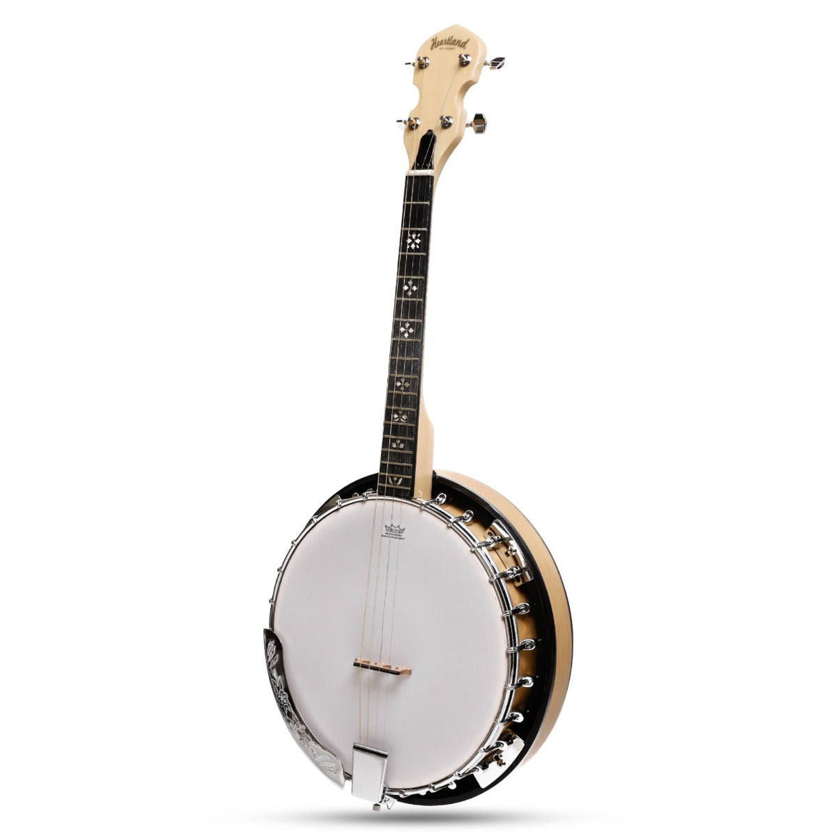 Heartland Deluxe Irish Tenor Banjo 17 Frets with 24 Bracket and Closed ...